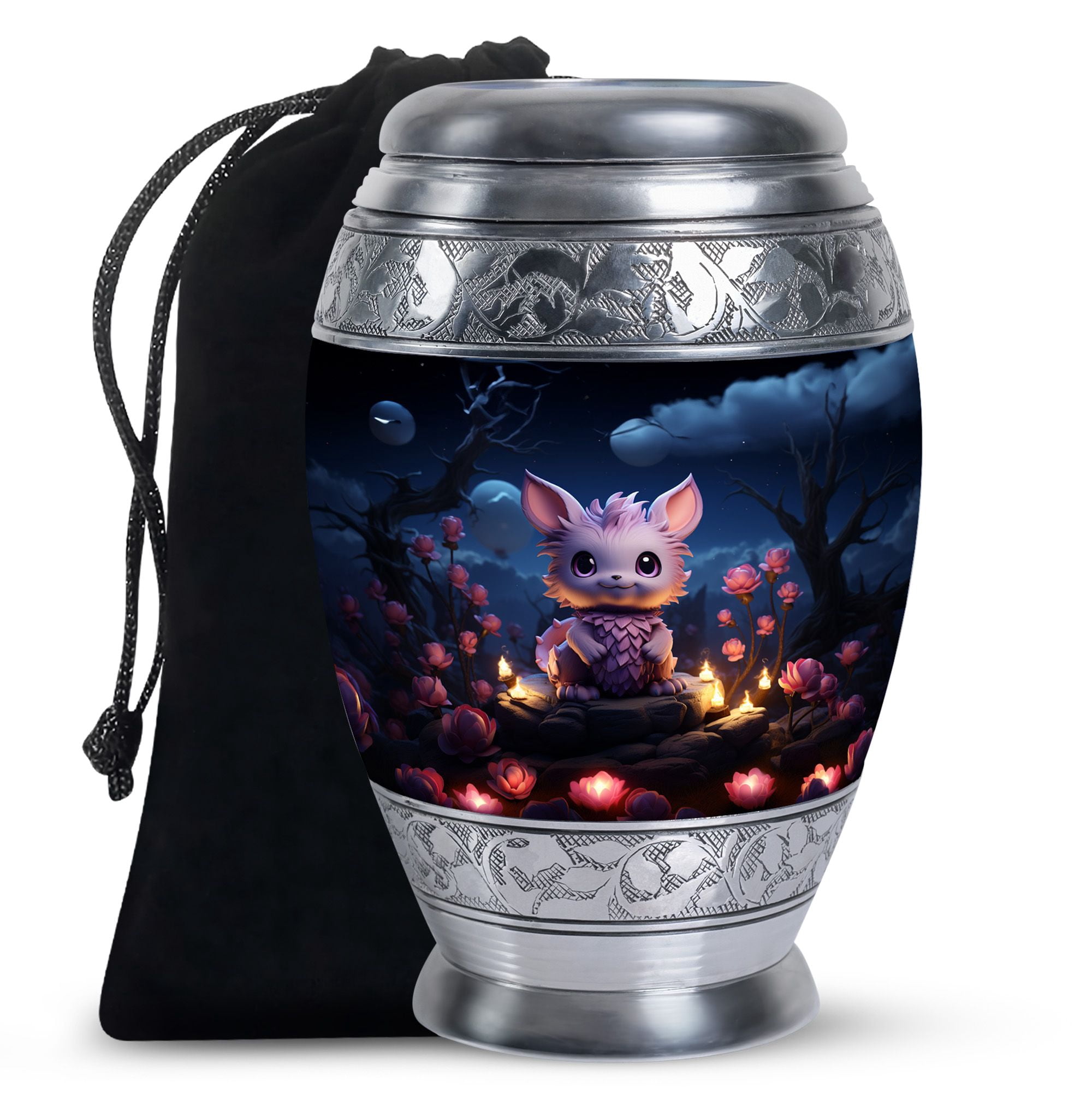 Dragon Midnight Blossom Guardian - Urn For Human Ashes Adult Male ...