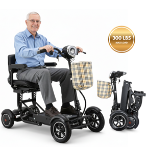 Ephesus S6 Adult Folding Mobility Scooter with Long Range, Removable ...
