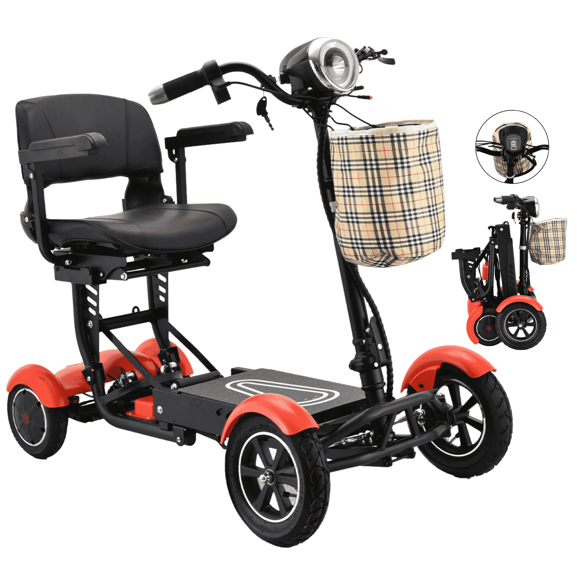Heavy Duty & Fast Riding Power Scooter, Foldable with 300 lbs Capacity ...
