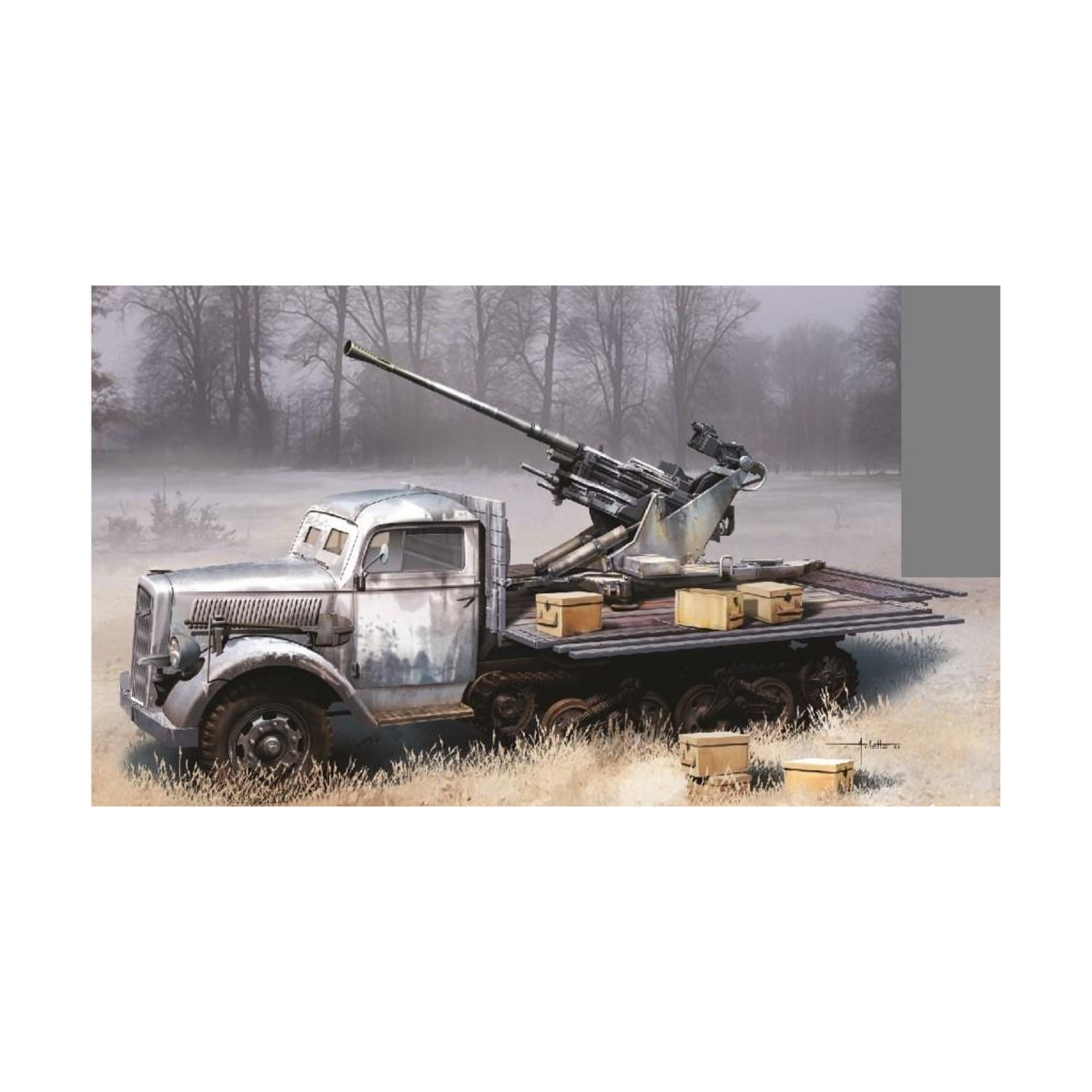 Dragon Models Sd. Kfz. 3a Maultier Half rack w/3.7cm FlaK 37 New ...