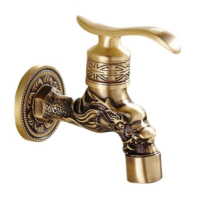 Dragon Mop Pool Wall Kitchen & Garden Faucet - Antique Brass - Walmart.com