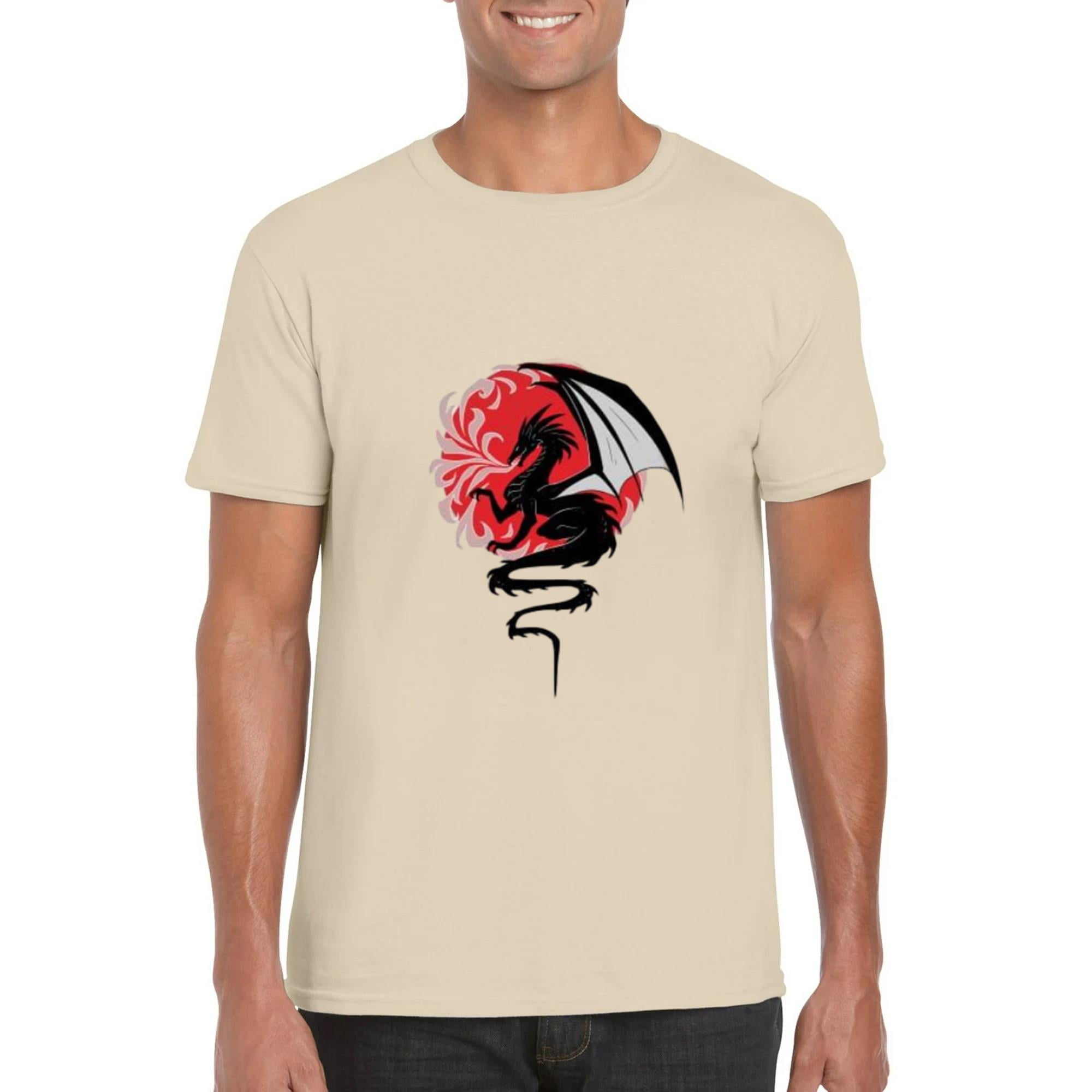 Dragon Mythical Creature Fantasy Art Design Graphic Top T-Shirt, for ...