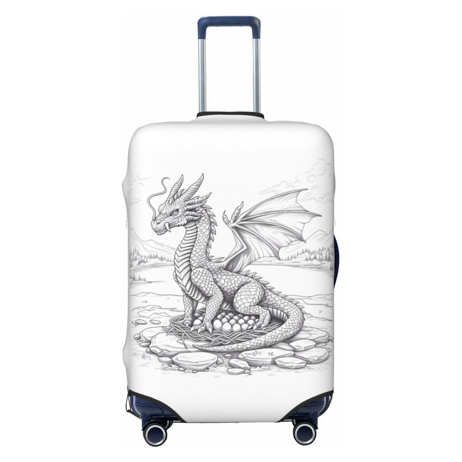 Dragon Nest Sketch Luggage Covers Protector, Scratch Resistant Suitcase ...
