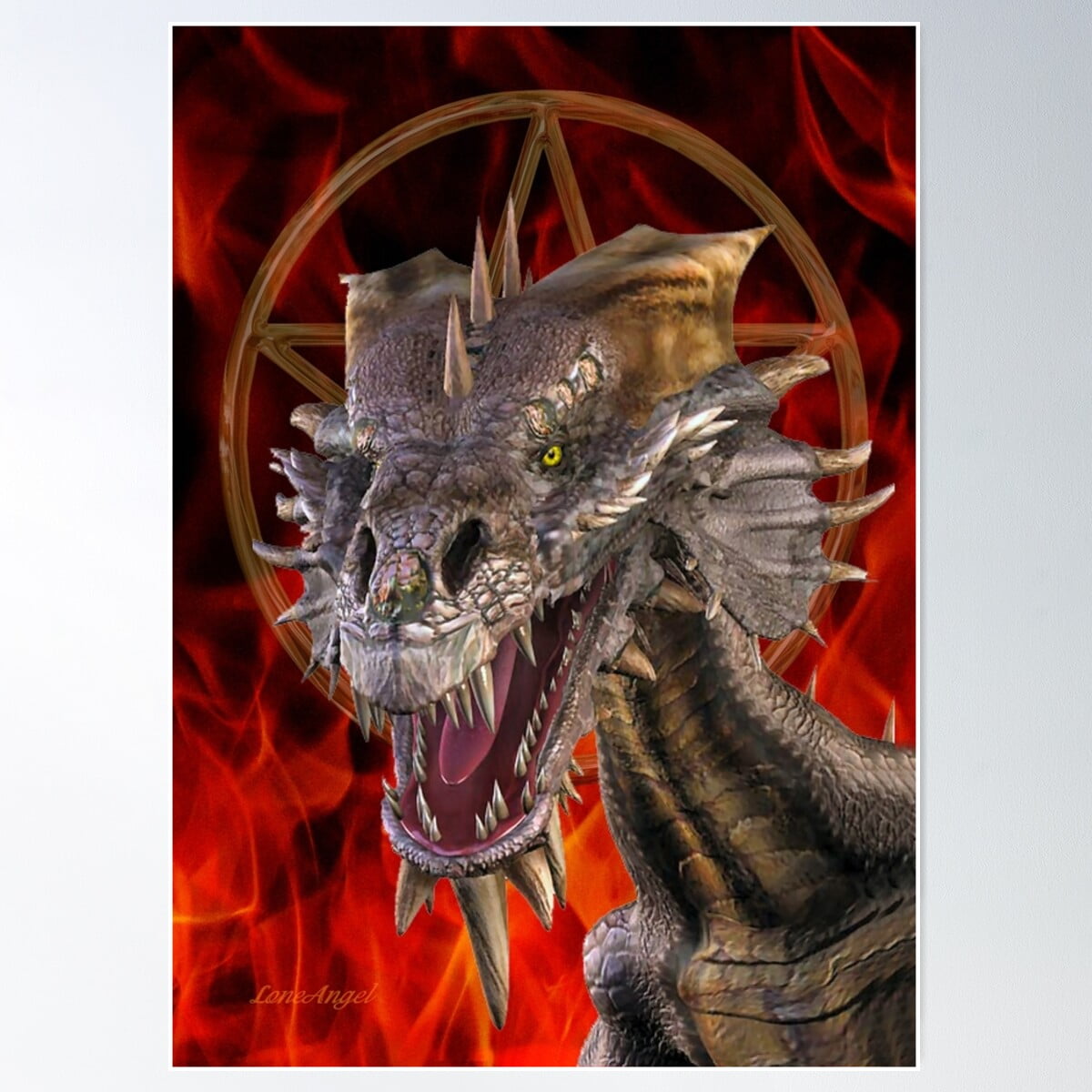 Dragon Of Witchcraft Poster Wall Art, Modern Wall Decor For Living Room ...