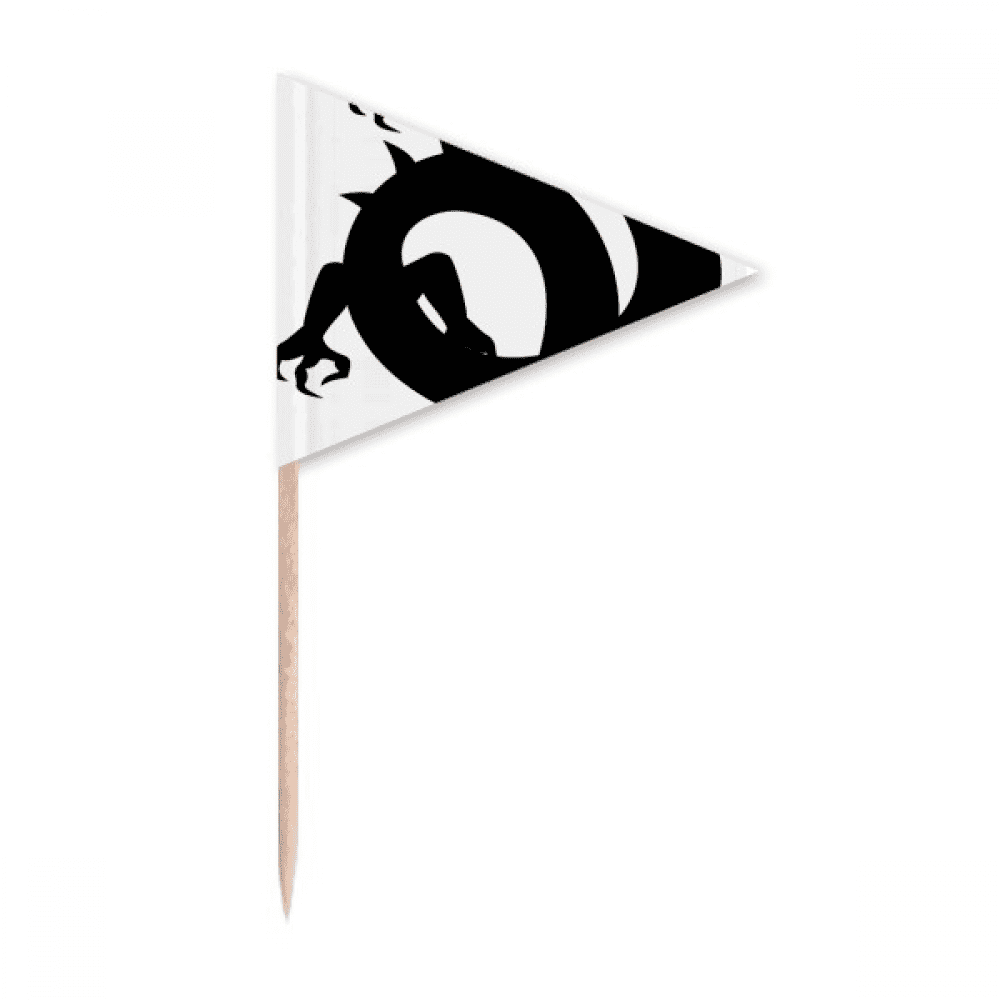 Dragon Outline China Chinese Pattern Toothpick Triangle Cupcake Toppers ...