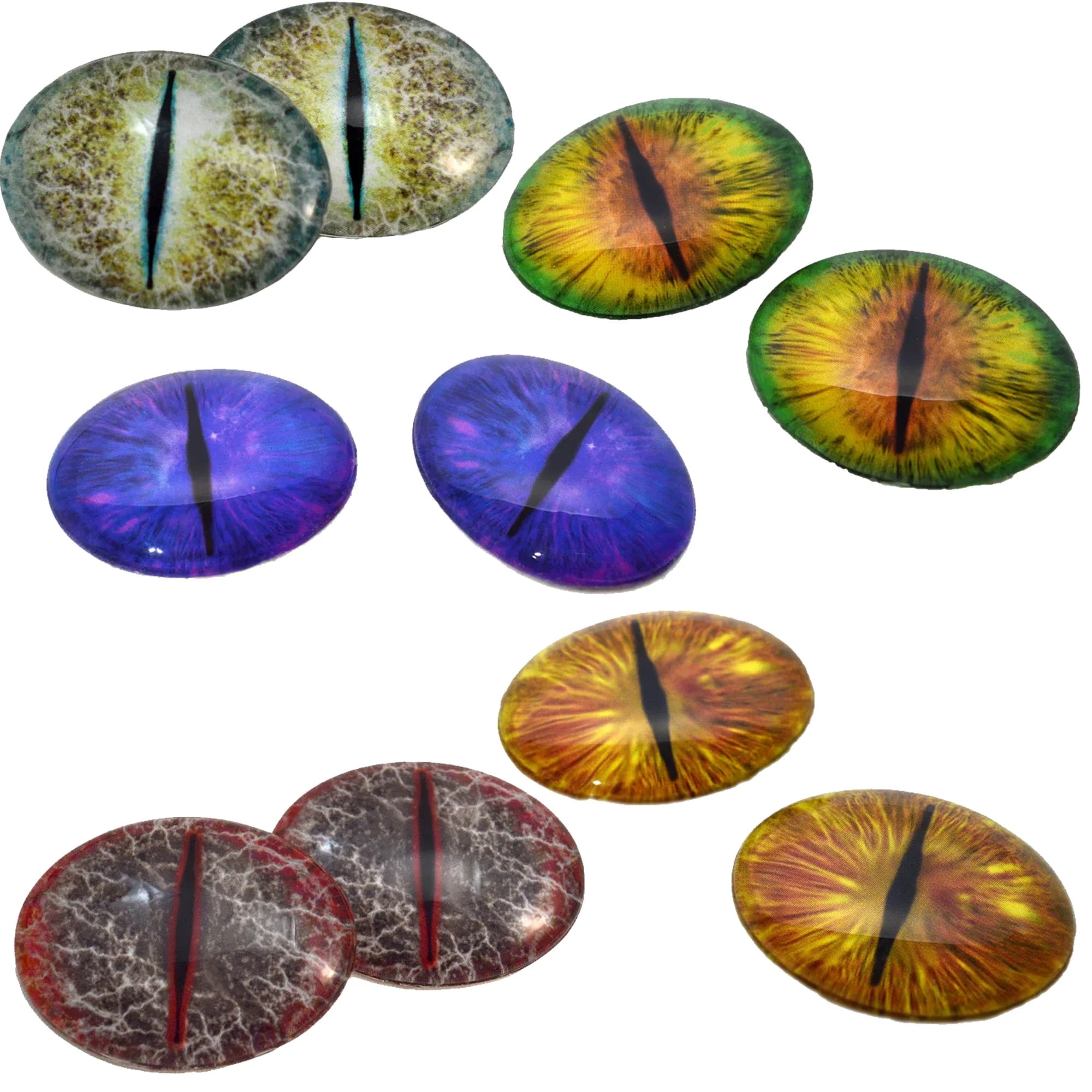 Dragon Oval Glass Eyes 5 Pair Bulk Bundle - Walmart.com