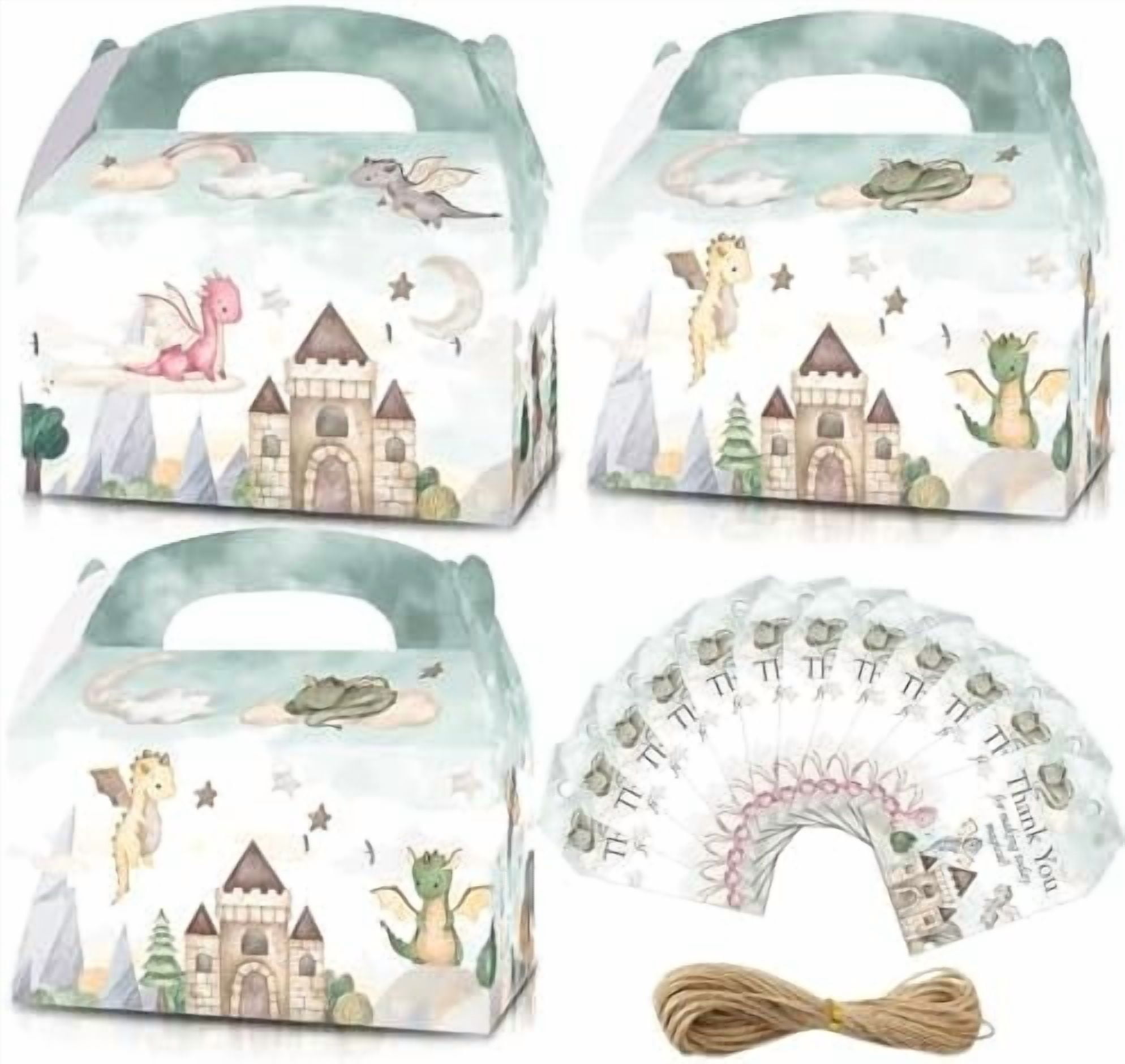Dragon Party Favor Boxes, 12 Pcs Cute Dragon Goodie Gift Treat Boxes ...