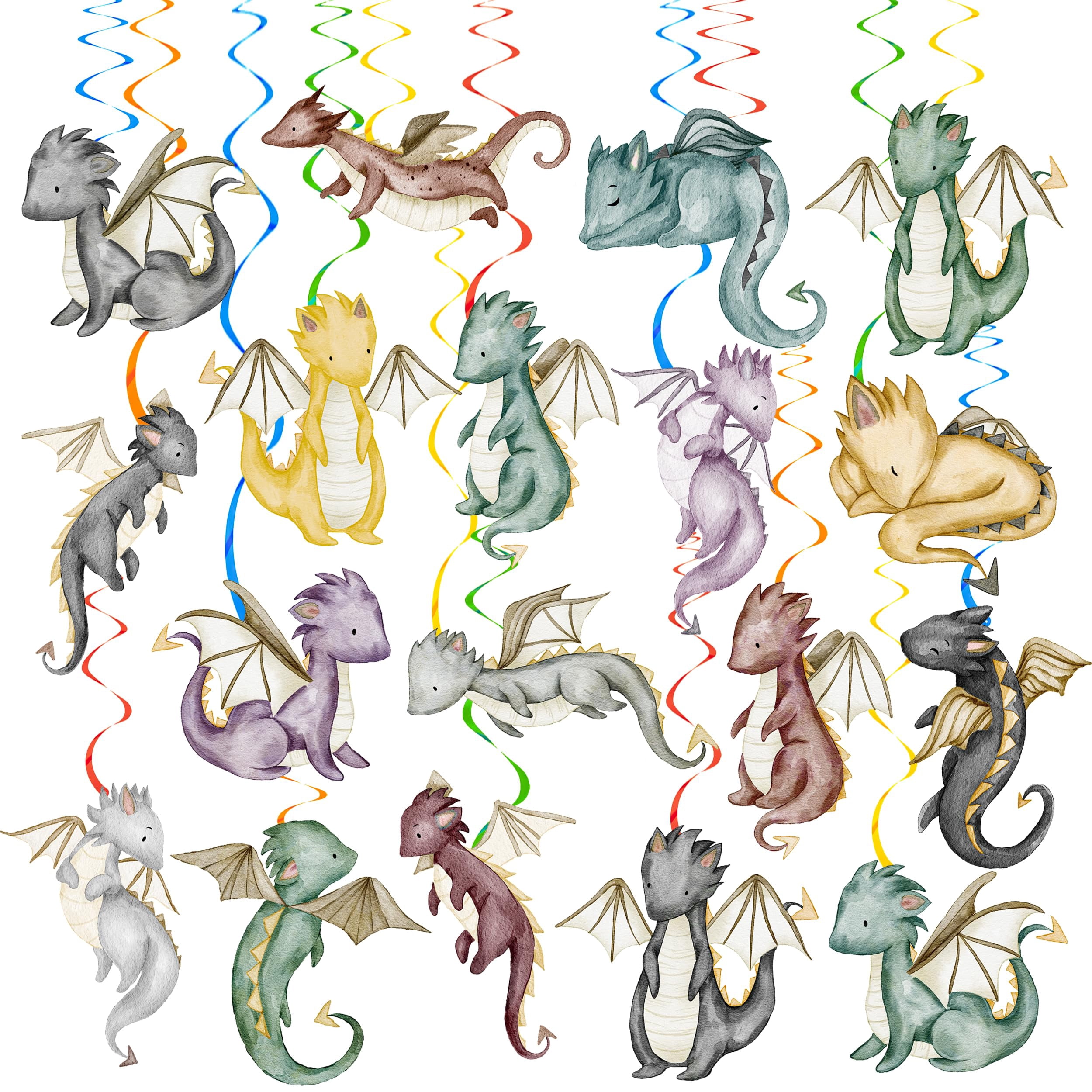 Dragon Party Hanging Swirls Dragon knight KKS1 Ceiling Swirls Fantasy ...