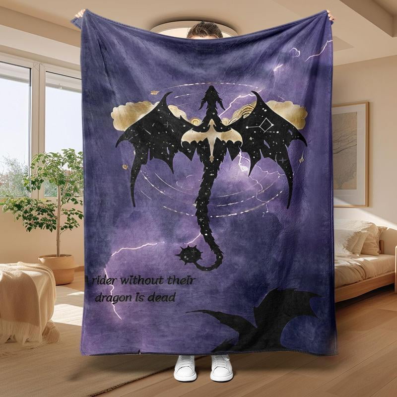 Dragon Pattern Blanket, Soft Throw Blanket, Air-conditioned Room ...
