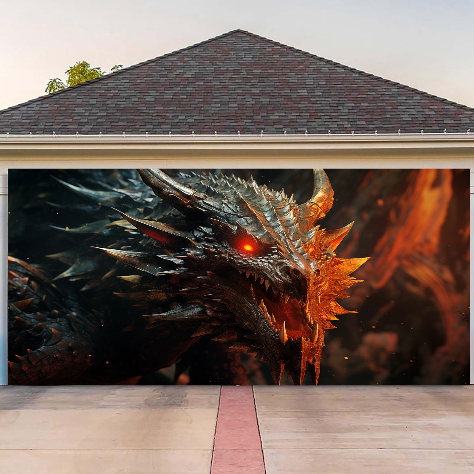 Dragon Pattern Garage Decoration Dragon Picture Garage Background ...