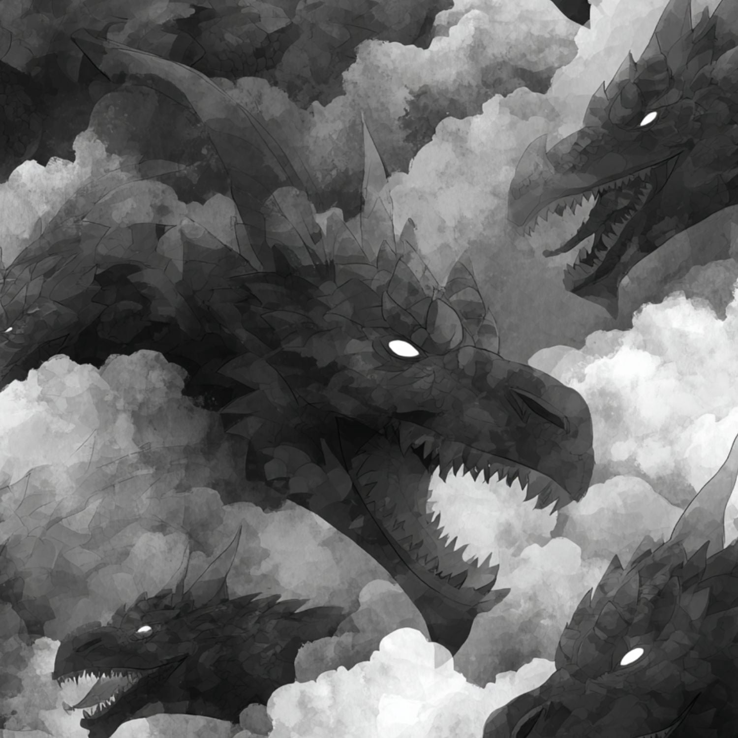 Dragon Peel and Stick Wallpaper 23.6in x 9.8ft Dark Black Grey Dragon ...