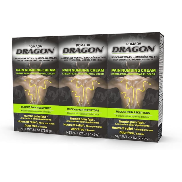 Dragon Pomada Maximum Strength Pain Relief Numbing Cream with Lidocaine ...