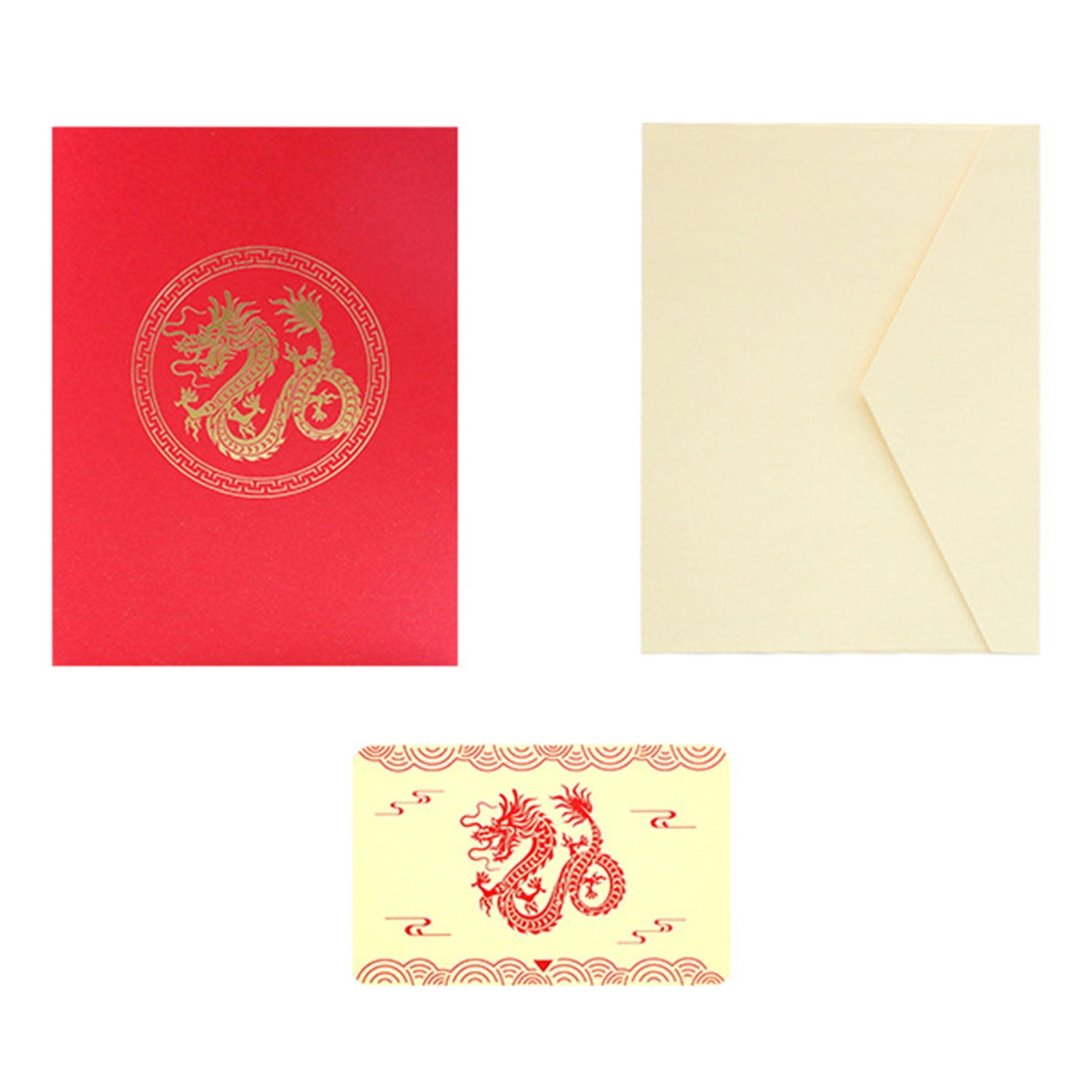 Dragon Popup Greeting Card Dragon Greeting Card with Envelope 2024 New ...