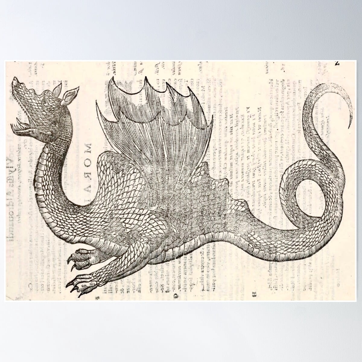 Dragon Poster Wall Art, Modern Wall Decor For Living Room Bedroom, 8x12 ...