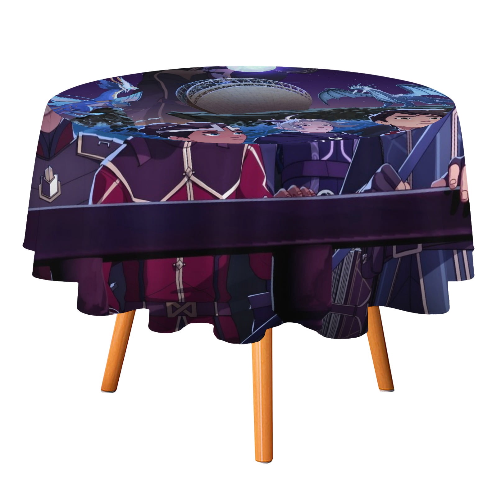 The Dragon Prince-Theme Round tablecloth has an iconic print, fits most ...