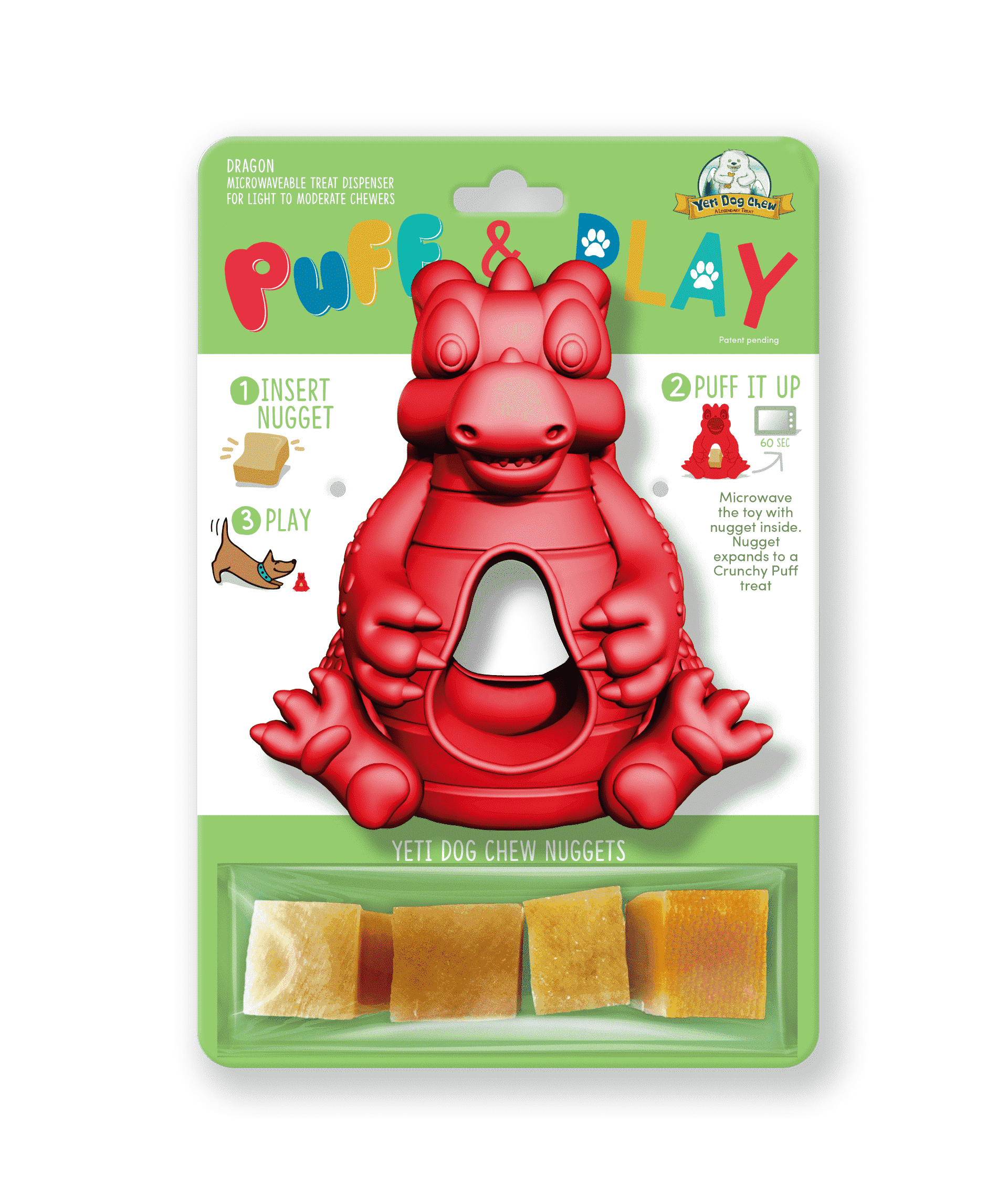 Yeti Dog Chew Yeti Puff and Play Interactive Dog Toy, Treat Dispensing ...