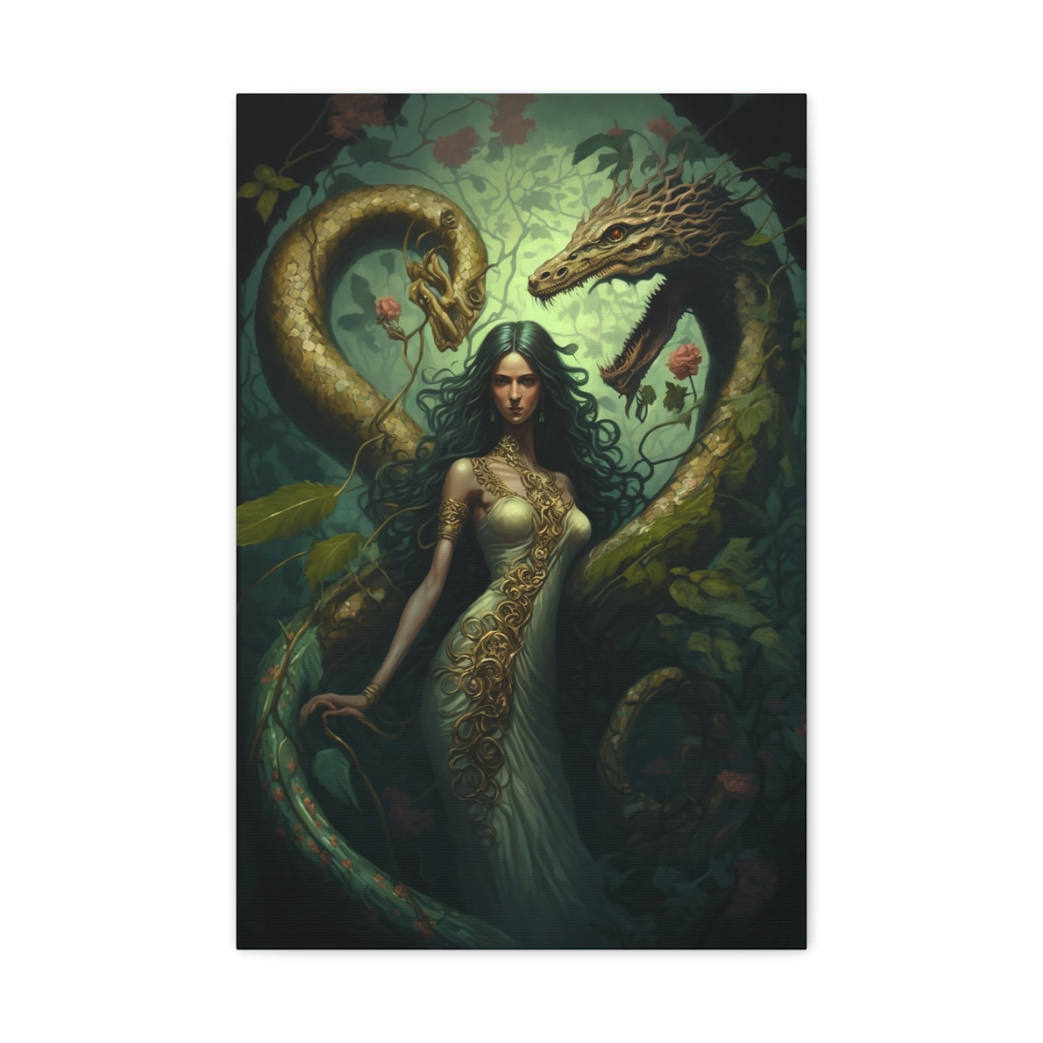 Dragon Queen Earth Magic Wall Art Canvas Spiritual Decor - Walmart.com