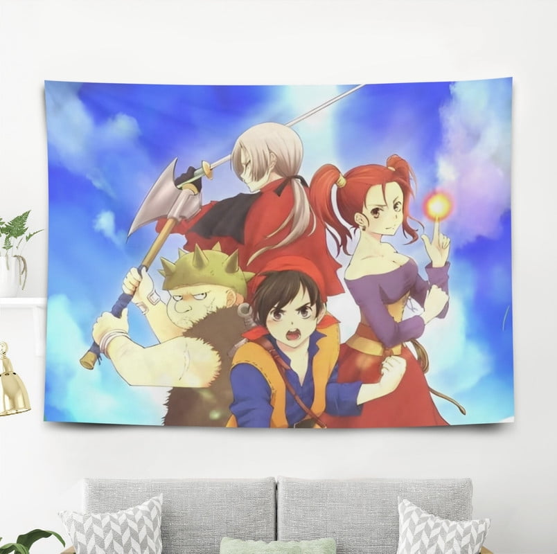 Dragon Quest pattern wall hanging 50*60 inches high-quality peach skin ...