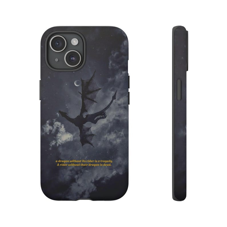 Dragon Quote Bookish Fantasy Phone Case Fourth Wing Inspired Art with ...
