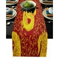 Dragon Red Background Table Runner Cotton Linen Wedding r Tablecloth ...