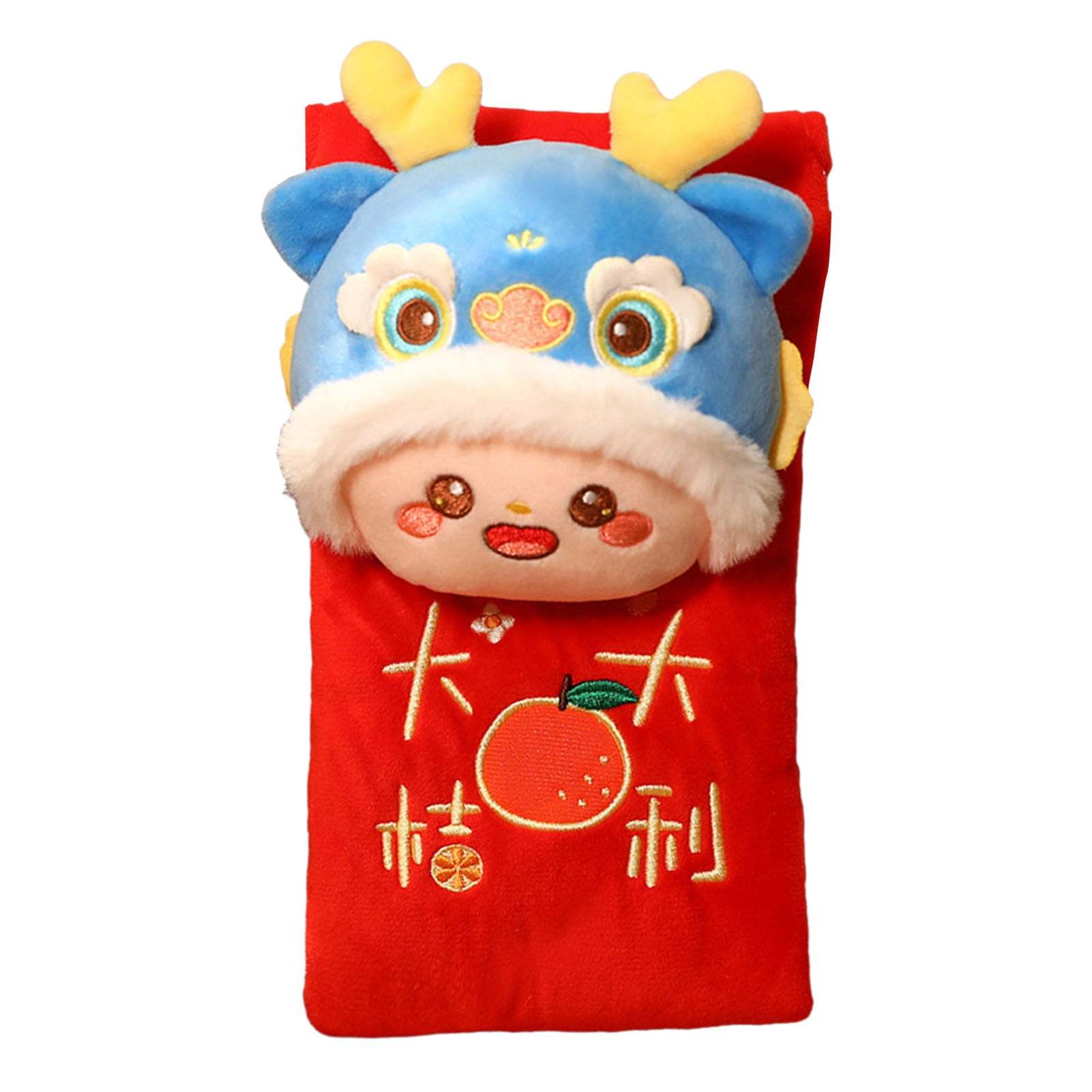 Dragon Red Envelope Shoulder Bag PP Cotton Filled Dragon Doll Women ...