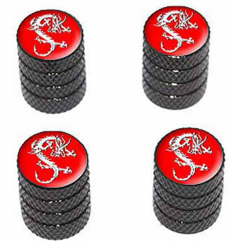 Dragon Red Tire Rim Wheel Aluminum Valve Stem Caps, Multiple Colors ...