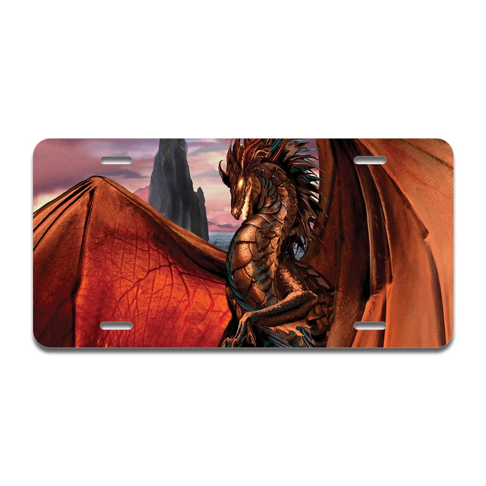 Dragon Reign Aluminum License Plate| License Plate 12" X 6" Fits Any ...