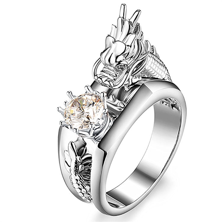 Dragon Ring,Iced Out Dragon Ring for ,Gothic Gold Dragon Head Ring Punk ...