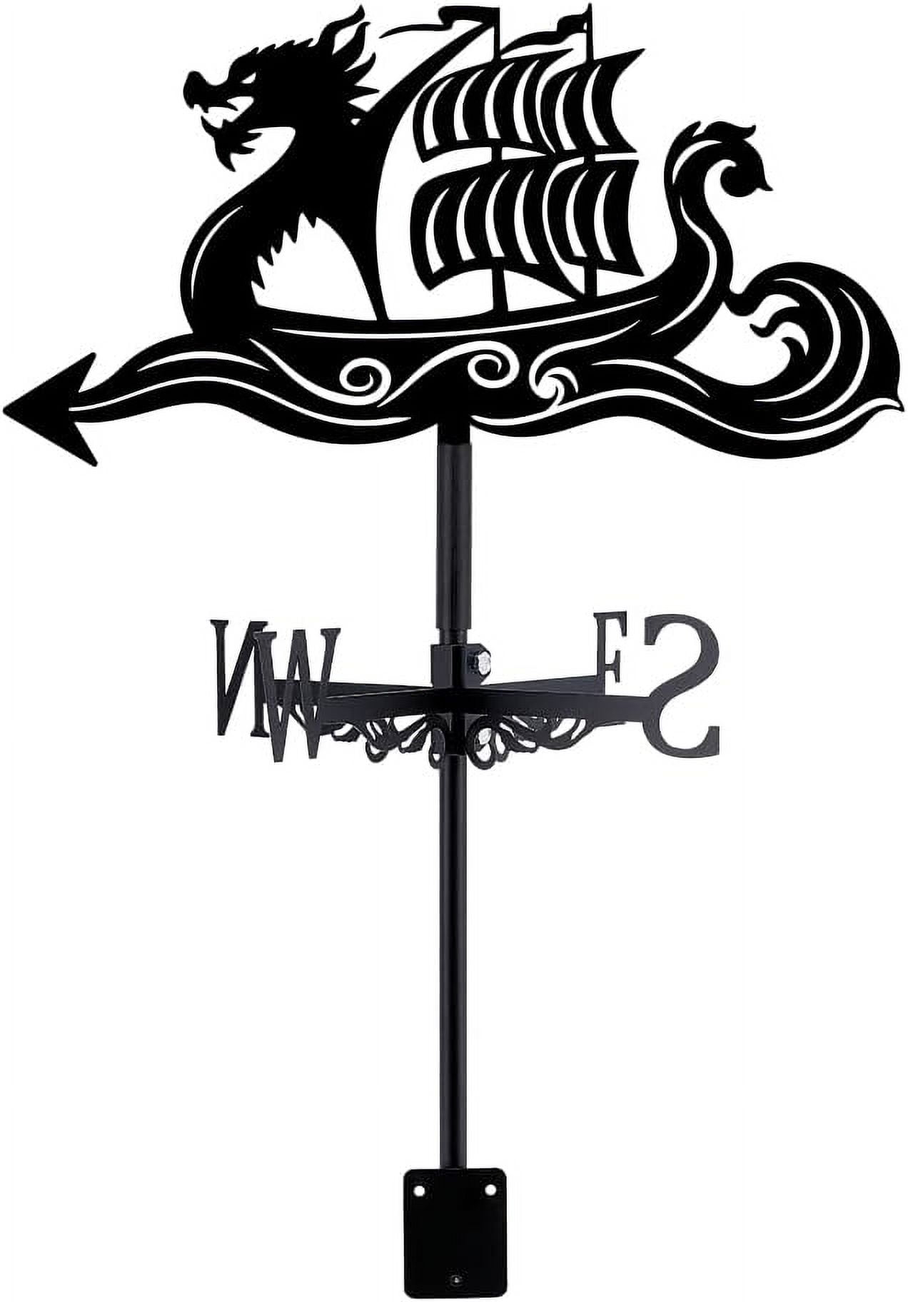Dragon Sailing Ship Weather Vane for Roof Mount Metal Weathervane ...