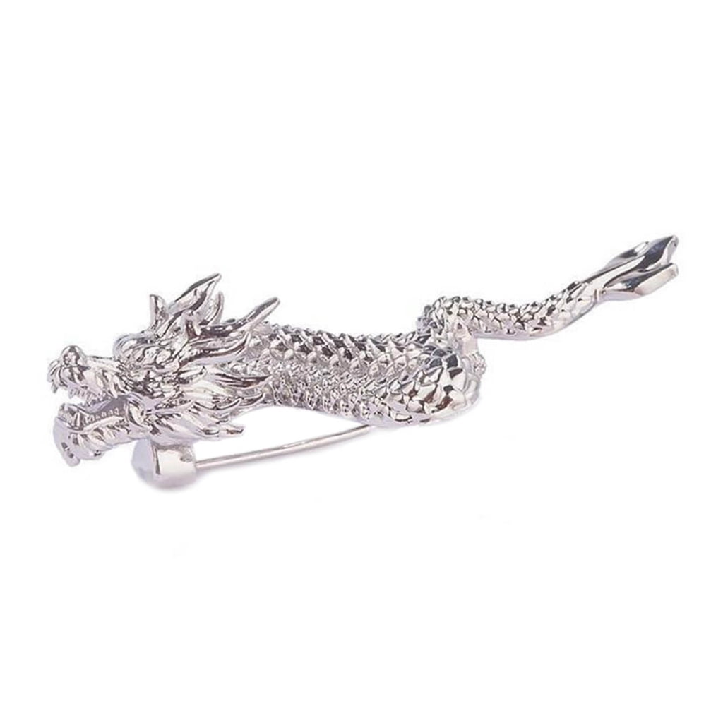 Dragon Shaped Lapel Pin Chinese Zodiacs Themed Brooch Pins Ethnic ...