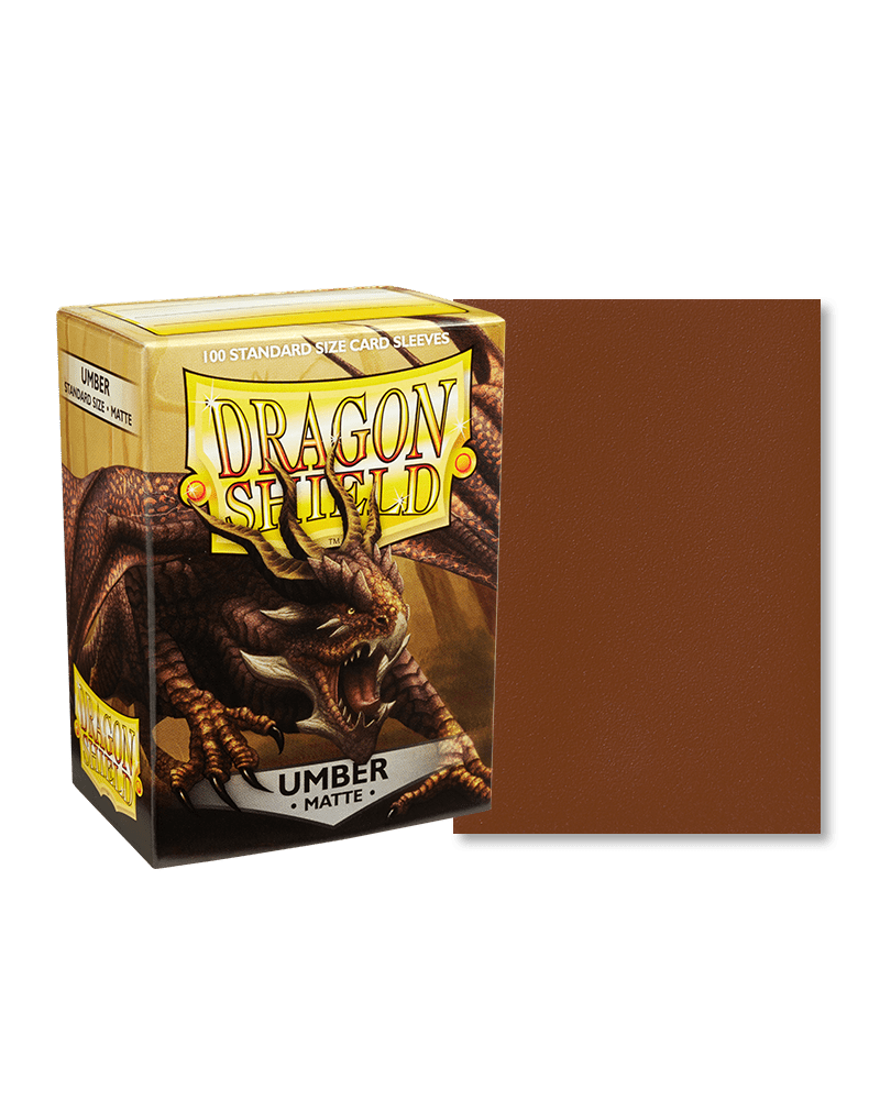 Dragon Shield 100CT Standard Size Deck Protector Matte Sleeves - Umber ...