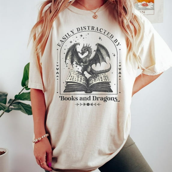 Dragon Shirt Bookwor.M Shirt, Reading Shirts, Librarian Gift, Book ...