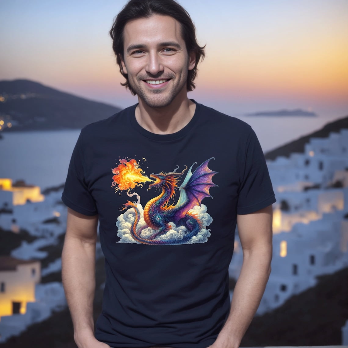 Dragon Shirt - Dragon Lover - Mythical Fantasy Shirts - Dragon For Her - For HIm - Dragion Tee ...