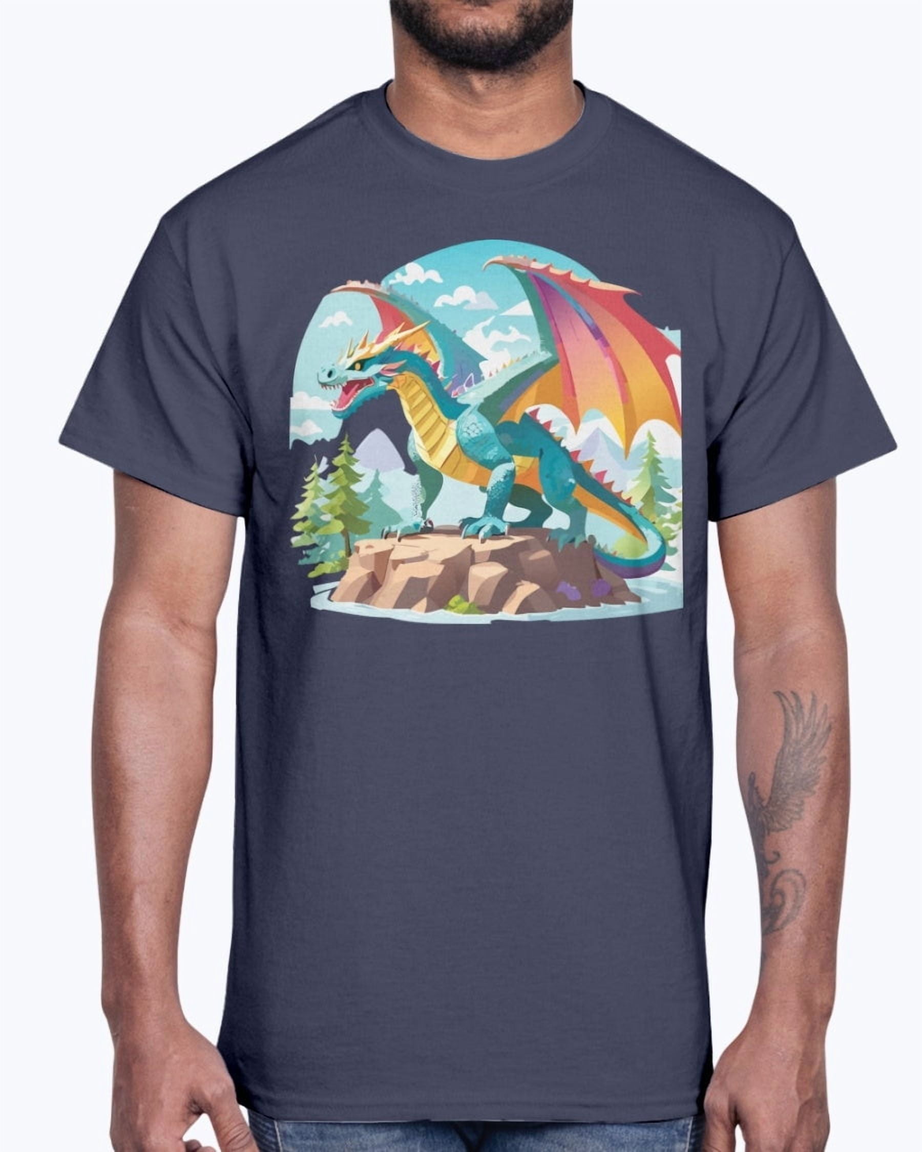 Dragon Shirt, Shirt Dragon, Tee shirt with Dragons - Walmart.com