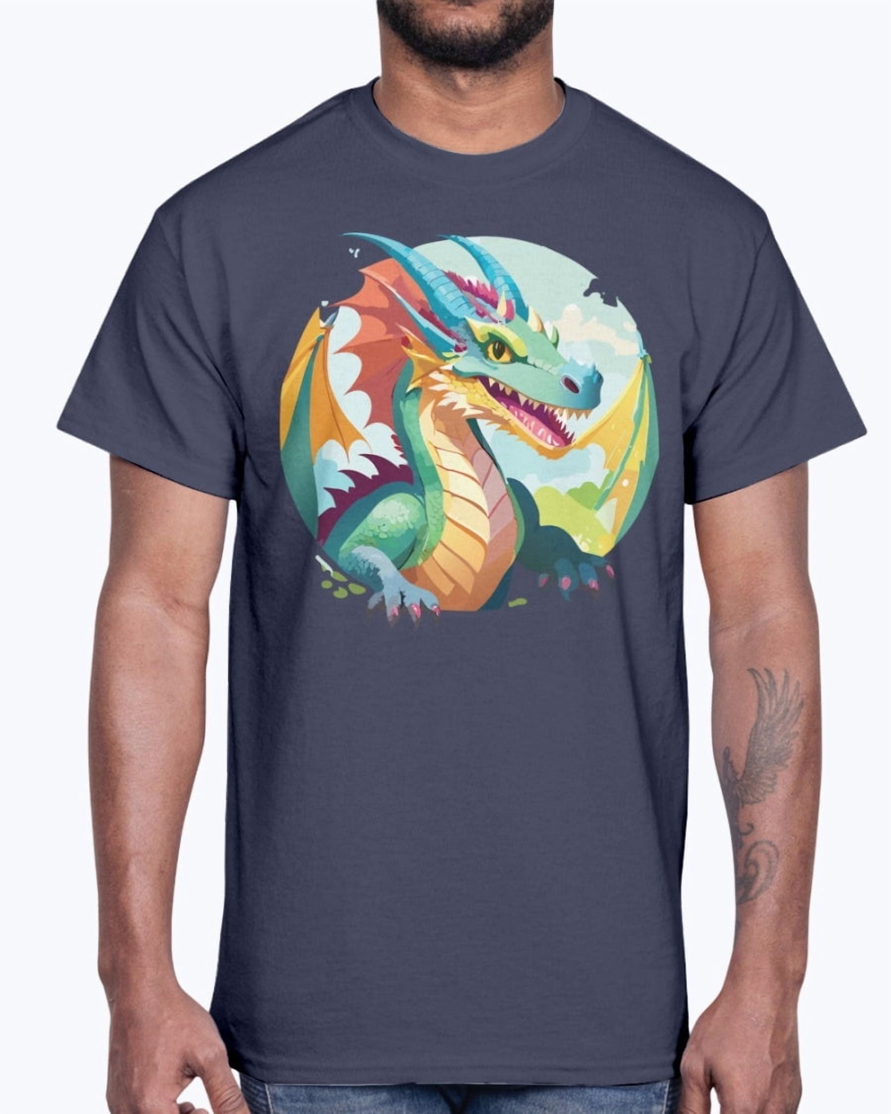 Dragon Shirt, Shirt Dragon, Tee shirt with Dragons - Walmart.com