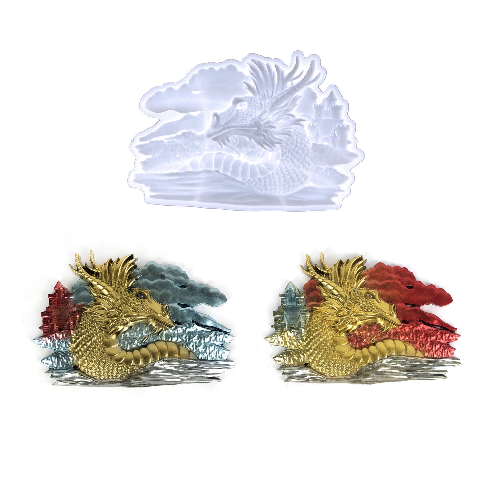 Dragon Silicone Mold Wall Decoration Wall Stickers Wall Semi ...