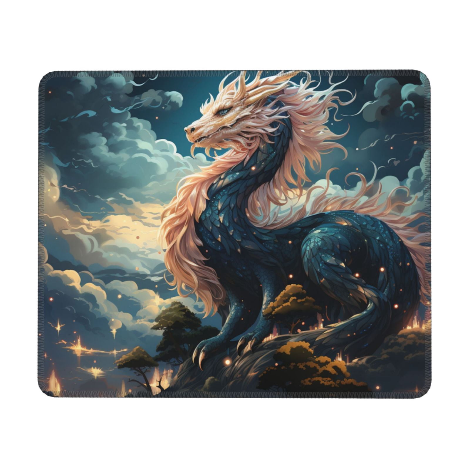 Dragon Sky Cool Art Mouse Pad Non-Slip Rubber Gaming Mousepad Rectangle ...