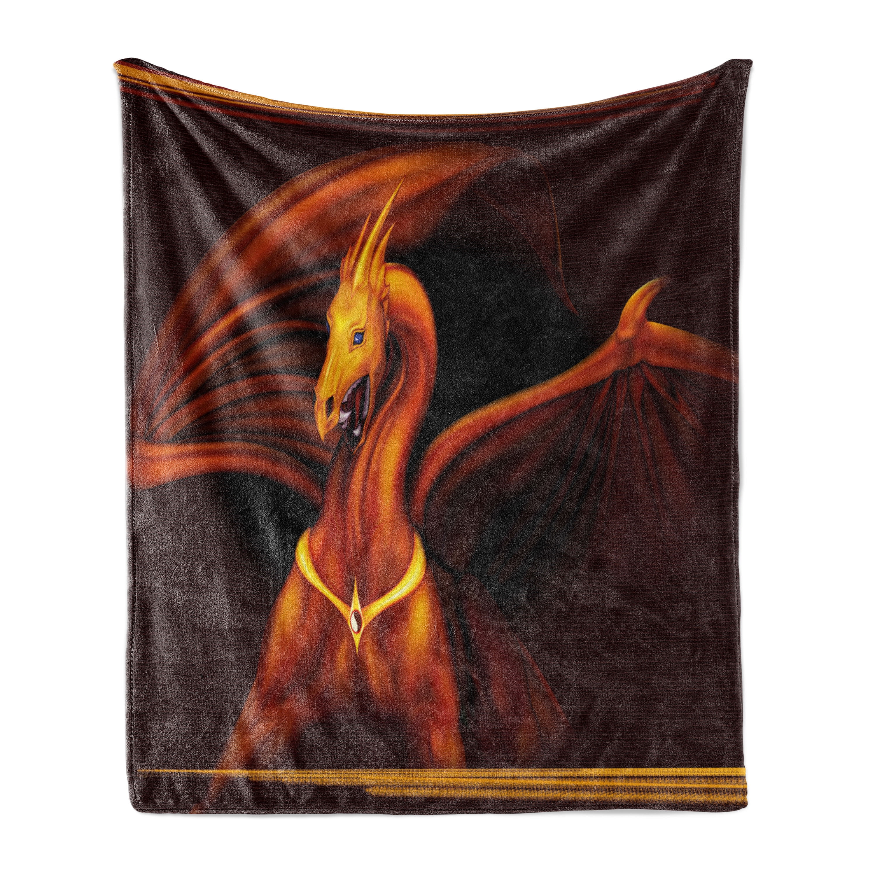 Dragon Soft Flannel Fleece Throw Blanket, Legandary Tricorn Dragon on ...