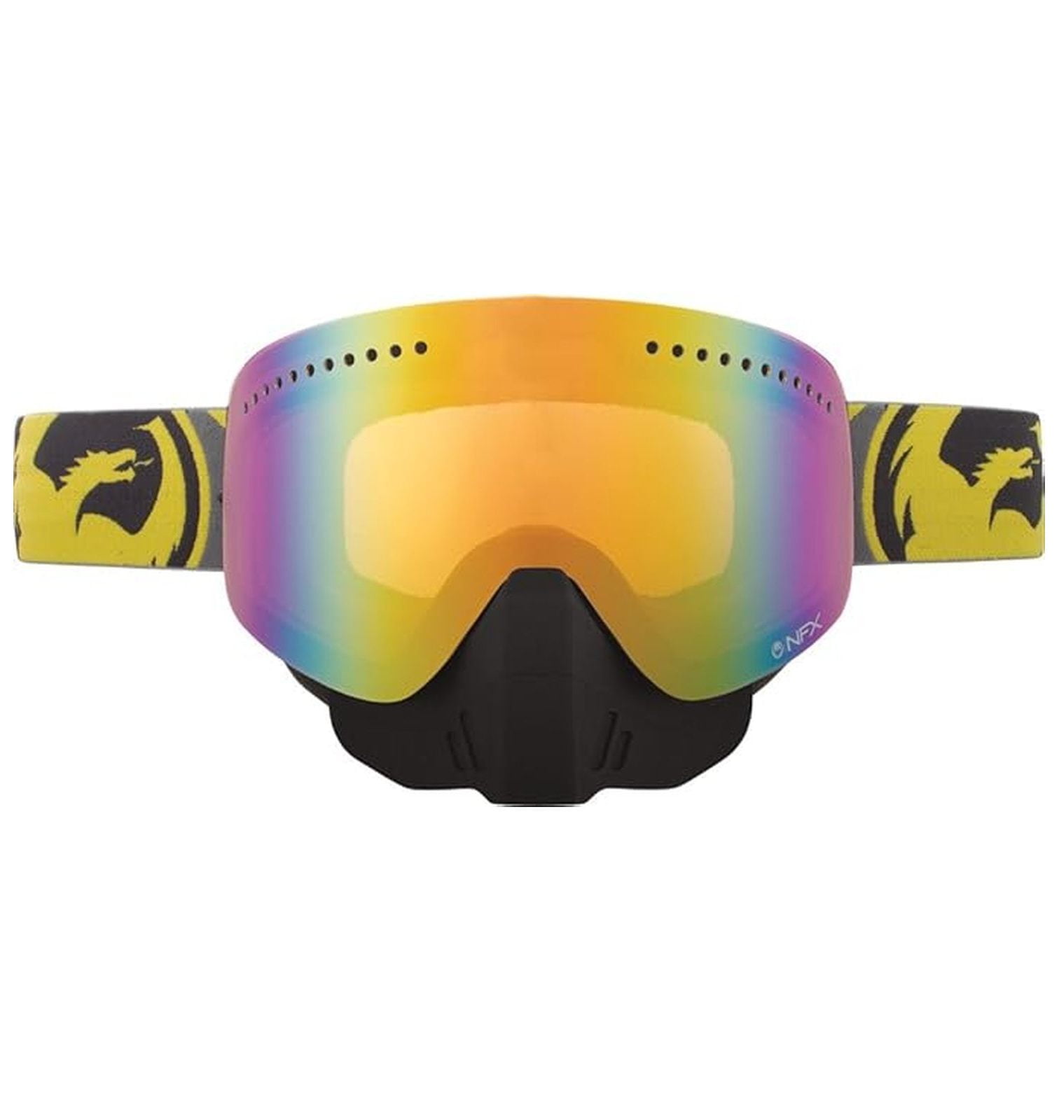 Dragon Squama NFX Snow Flair Goggle Yellow-Gray/ Ionized, Multi, One ...