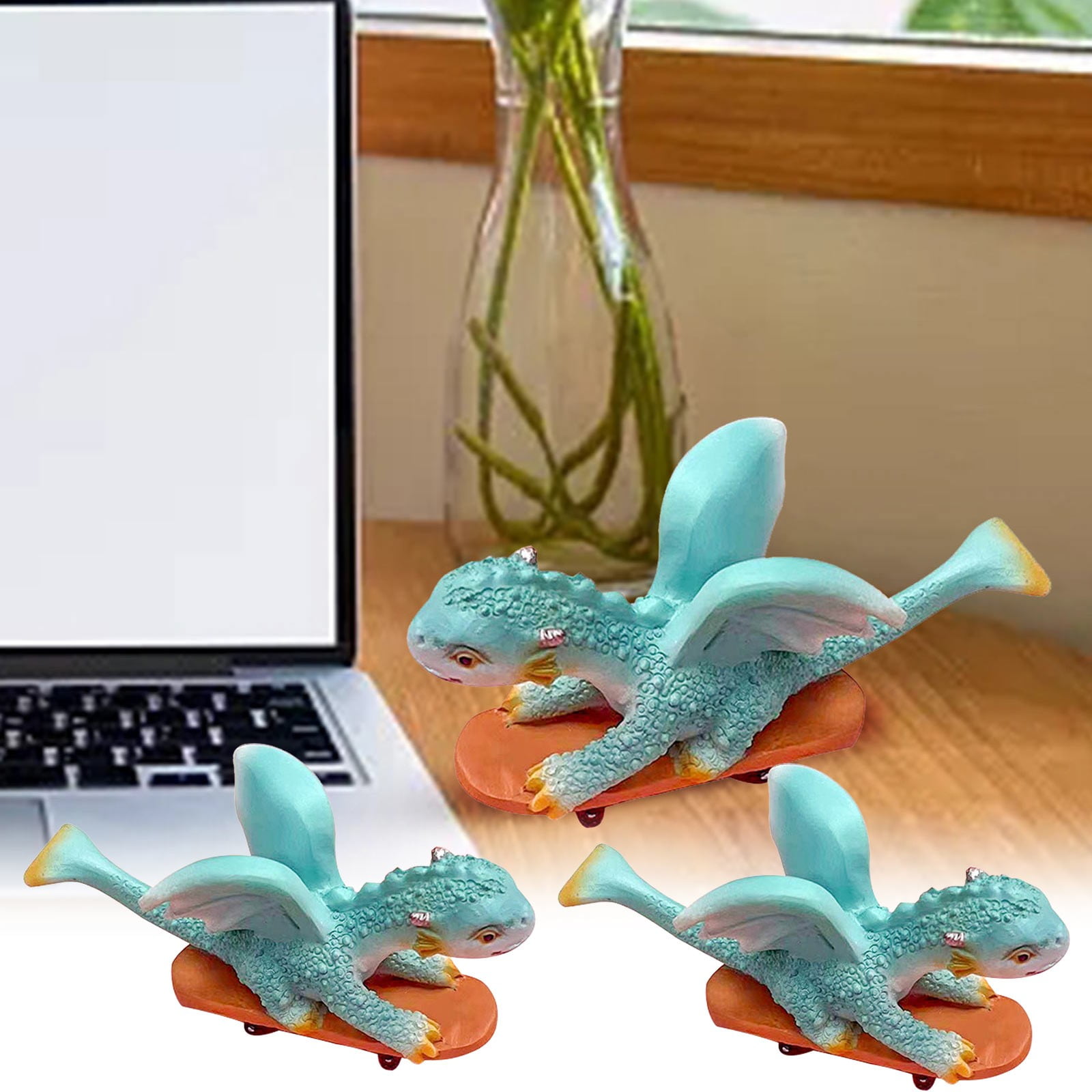 Dragon Statue Mini Dragon Figurine Resin Home Decor Cute Ornaments ...