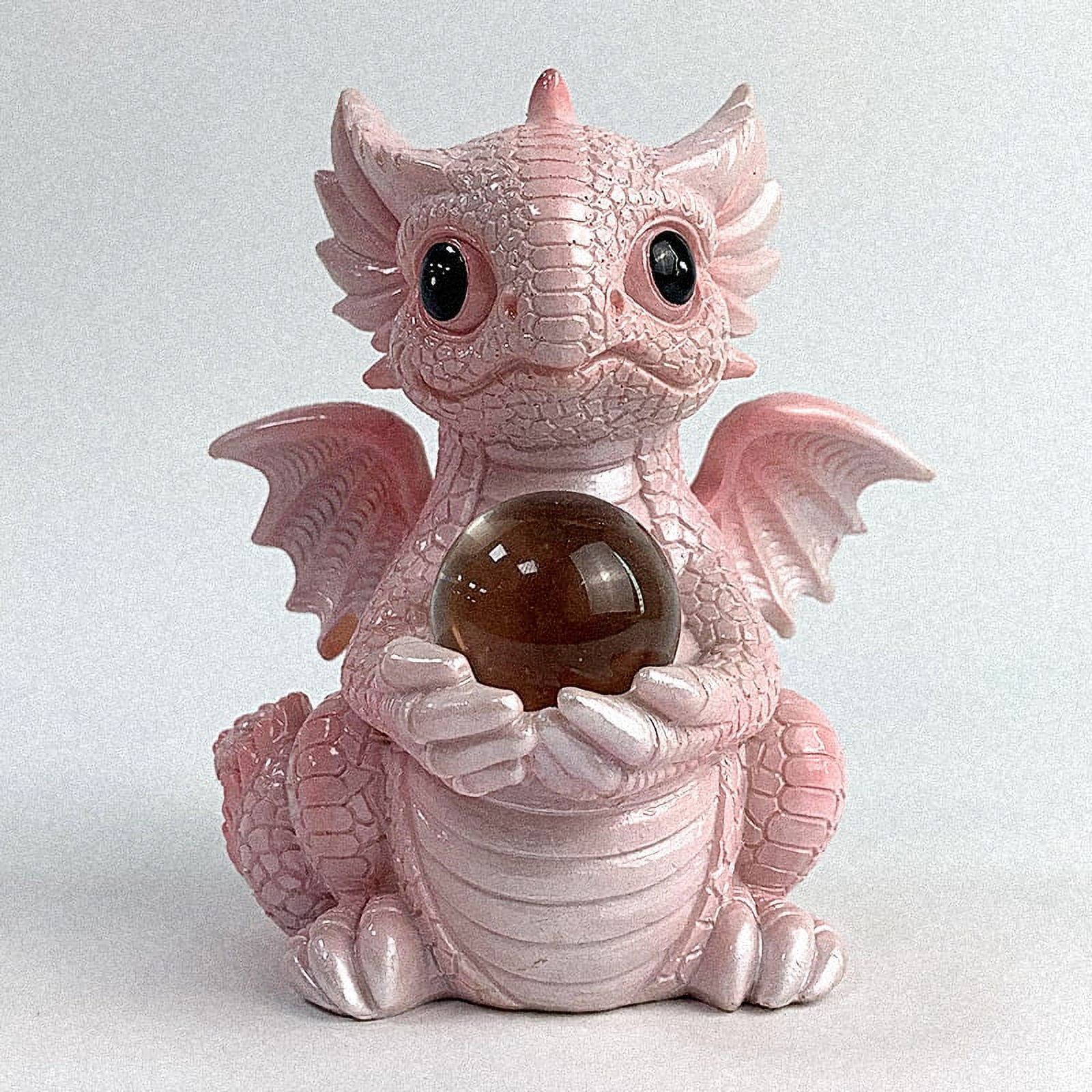 Dragon Statues Lighting Ball Mini Dragon Figurine Cute Handmade Desk ...