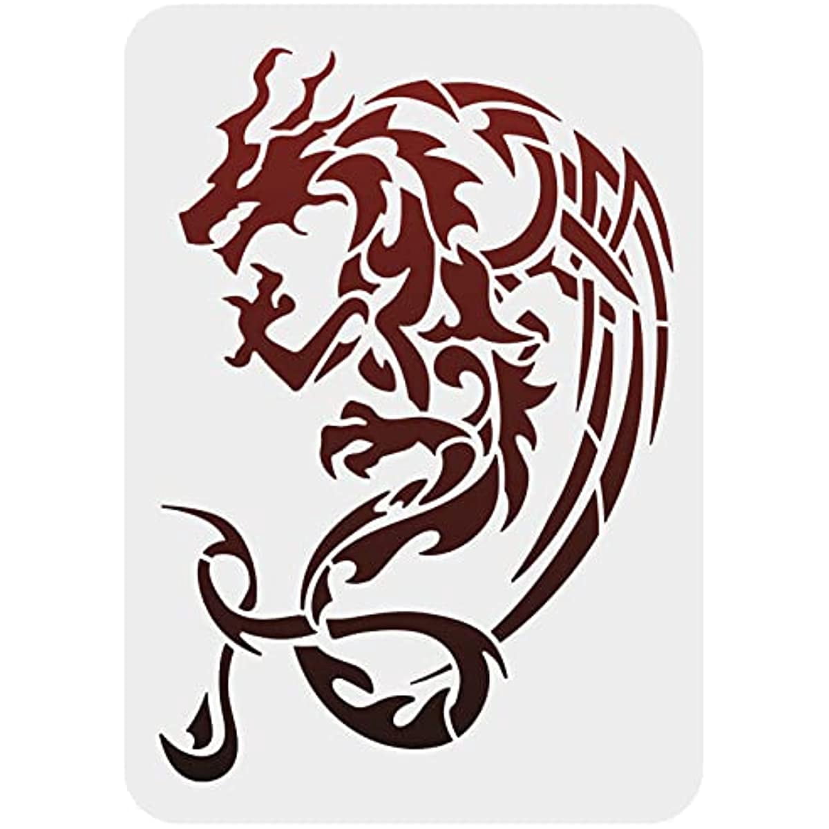 Dragon Stencil Gothic Dragons Stencil Plastic Dragon Painting Templates ...