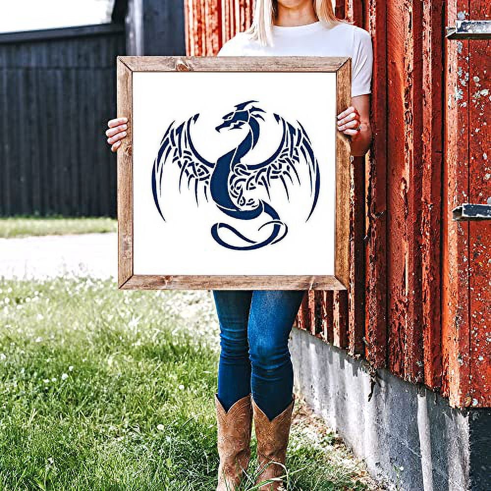Dragon Stencil - Mylar Stencils, Dragons Stencil, Dragon Stencils ...