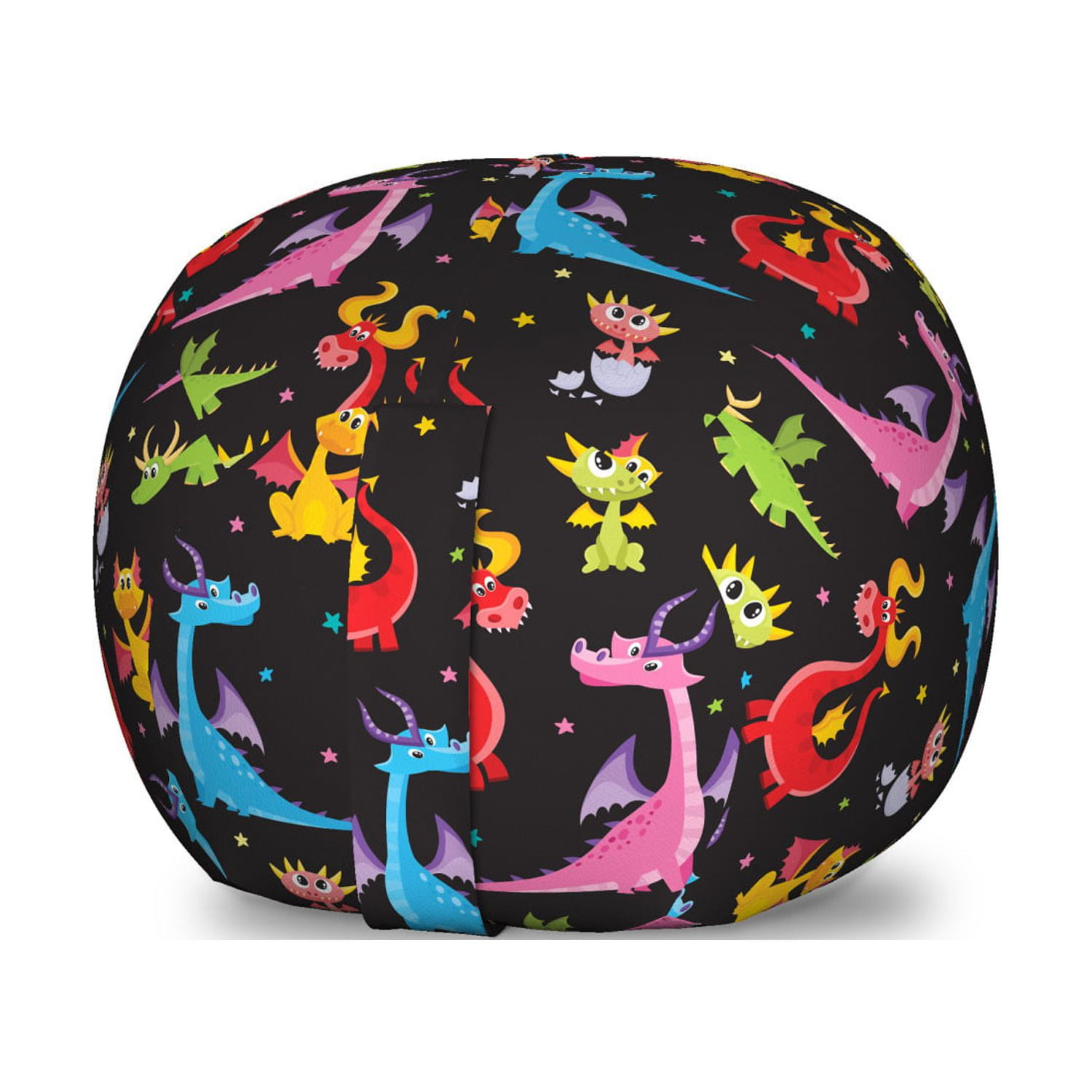 Dragon Storage Toy Bag Chair, Different Kinds of Colorful Comic Dragons ...