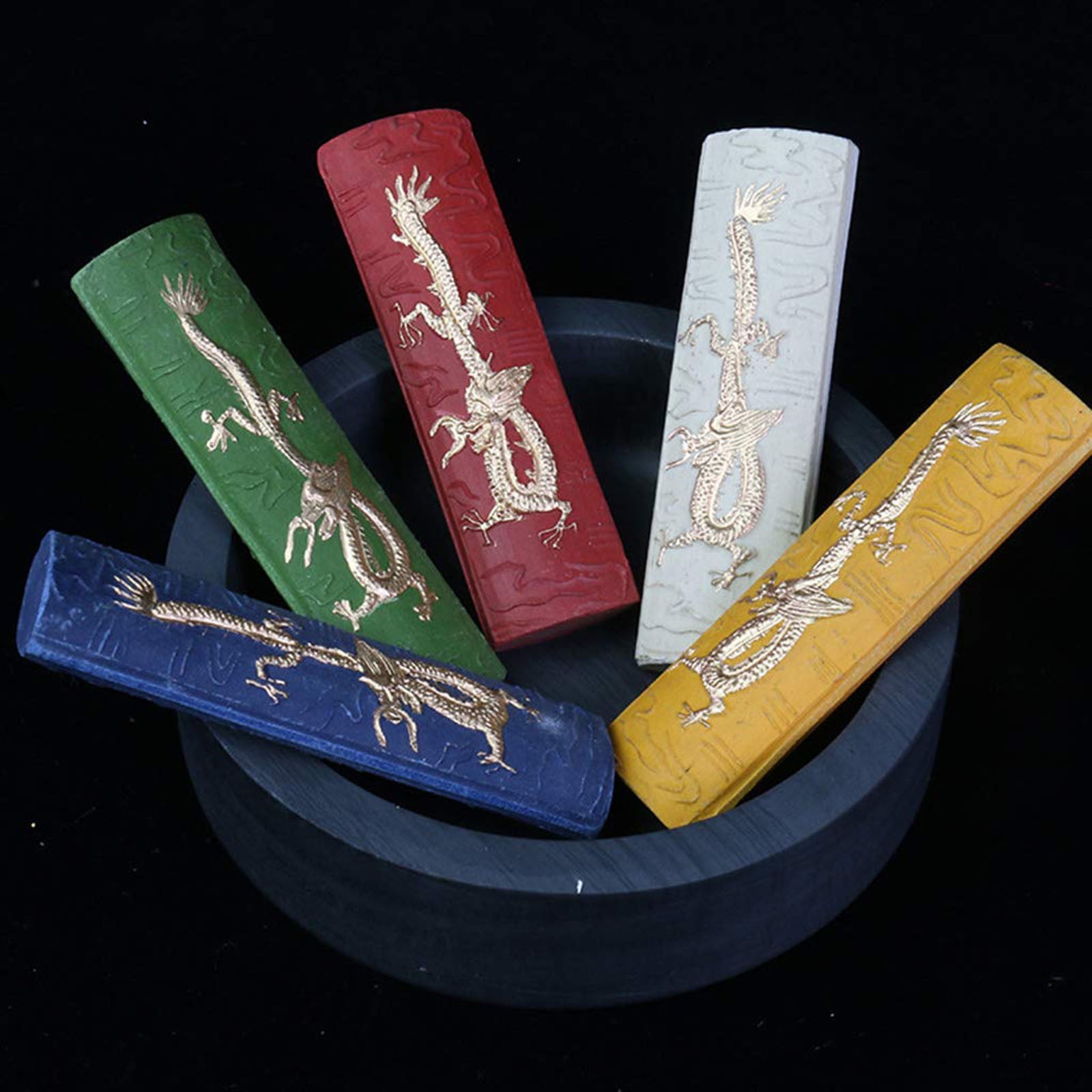Dragon Style Ink Sticks, 5 pcs Chinese Style Ink Sticks with 5 colors ...