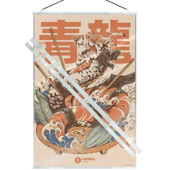 Dragon Sushi - Fantasy - Art Poster (Ilustrata) (Size: 24" x 36 ...