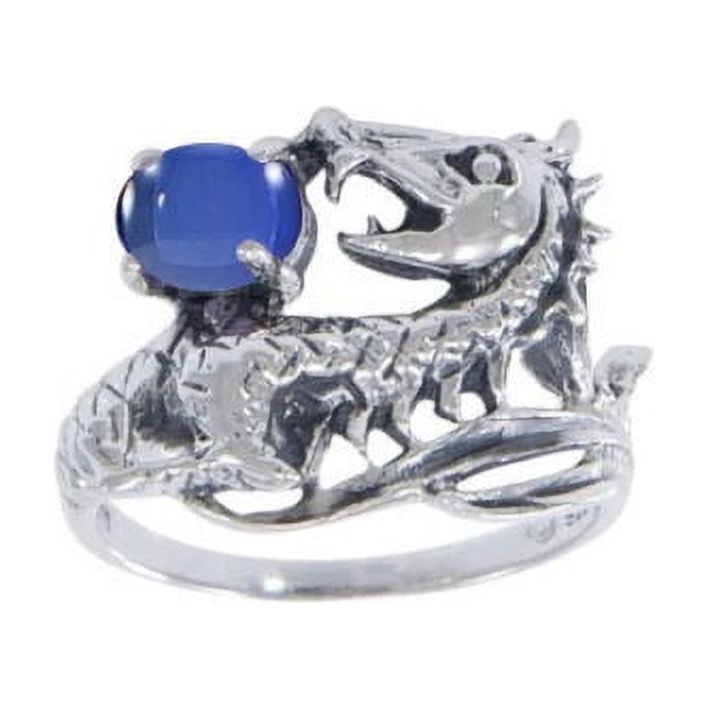 Dragon Synthetic Sapphire 925 Sterling Silver Ring by Peter Stone Fine ...