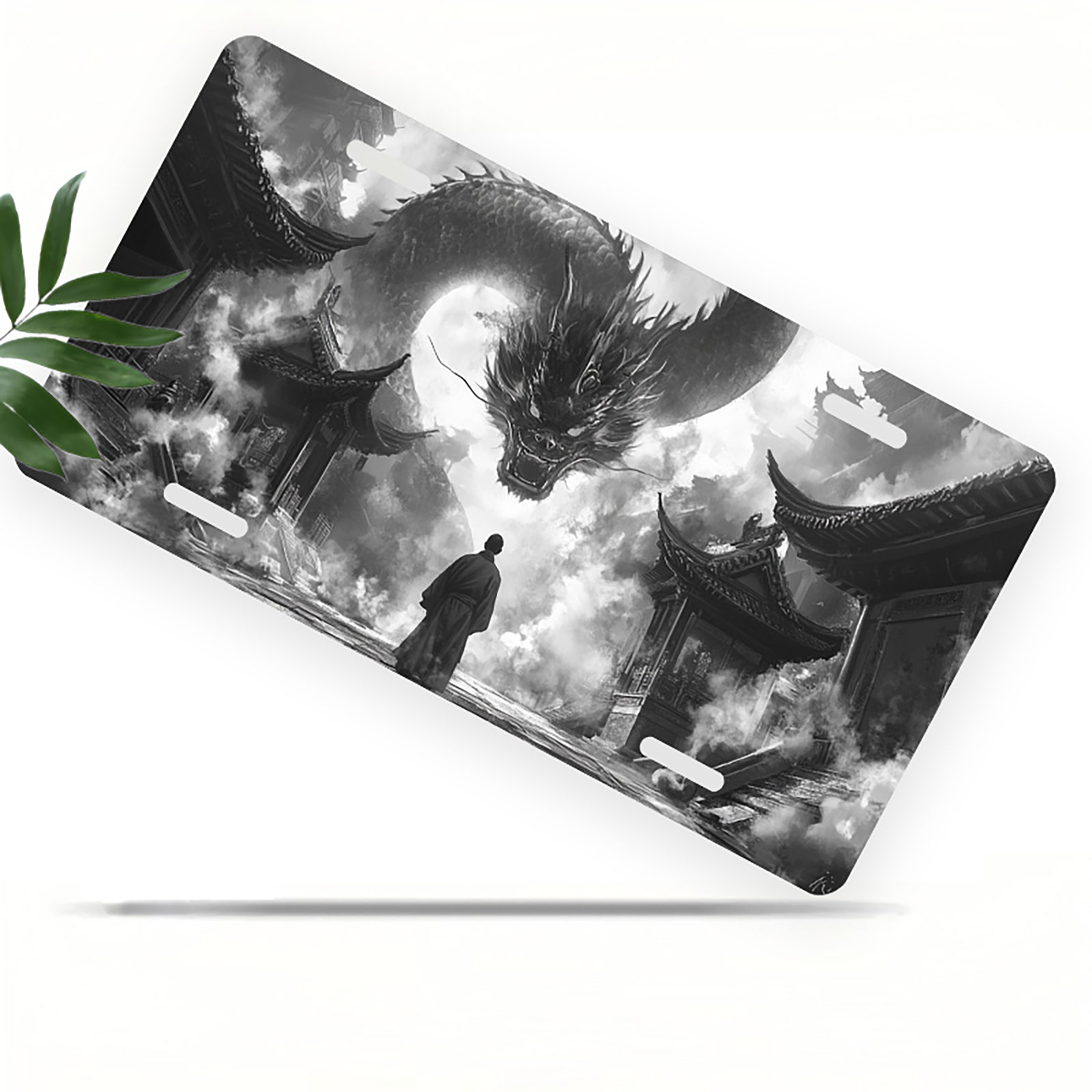 Dragon and Temple Front License Plate, Metal License Plate, Funny ...