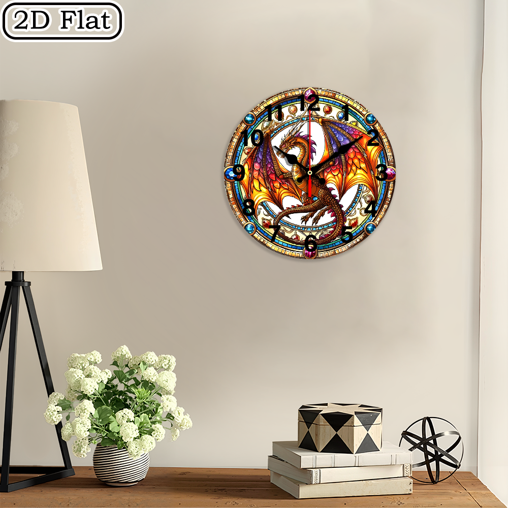 Dragon Themed Wreath Sign Round Aluminum 2D Flat 1pc 10Inch Design ...