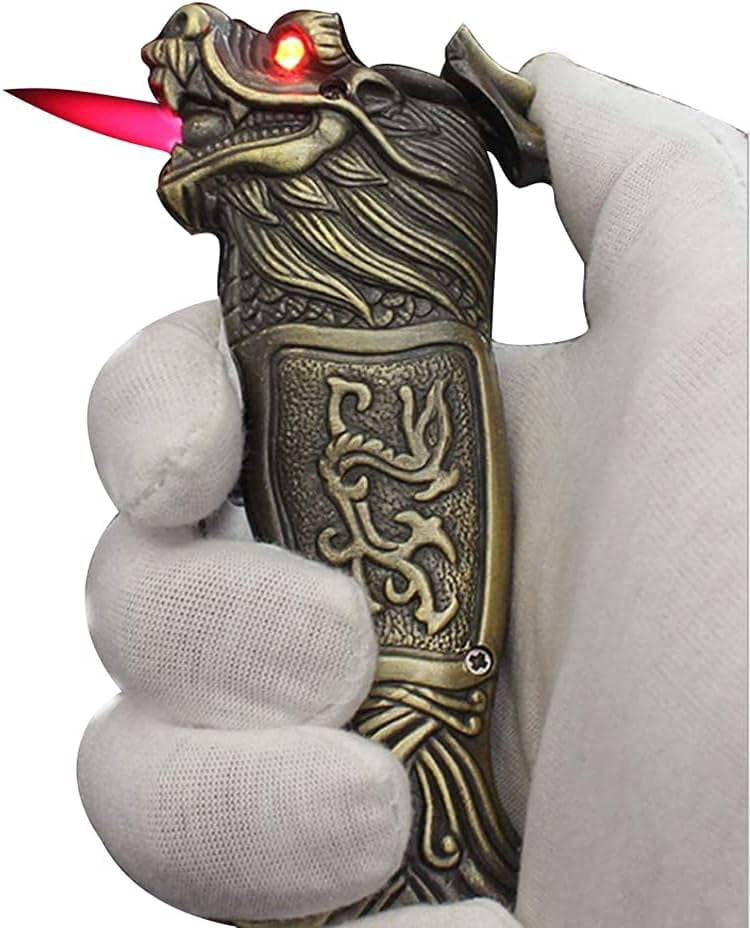 Dragon Torch Lighter with Pocket Knife Metal Butane Lighter（Without ...